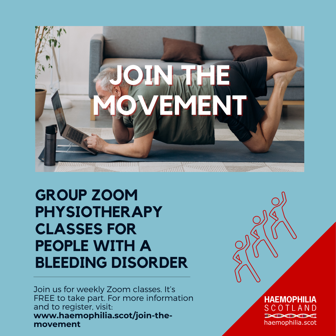 Virtual Physio Project – Facebook + Instagram post – Haemophilia Scotland
